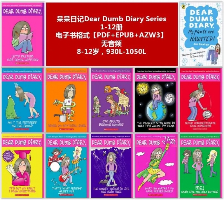 Dear Dumb Diary Series 呆呆日记 1-12册-我的小孩的成长分享