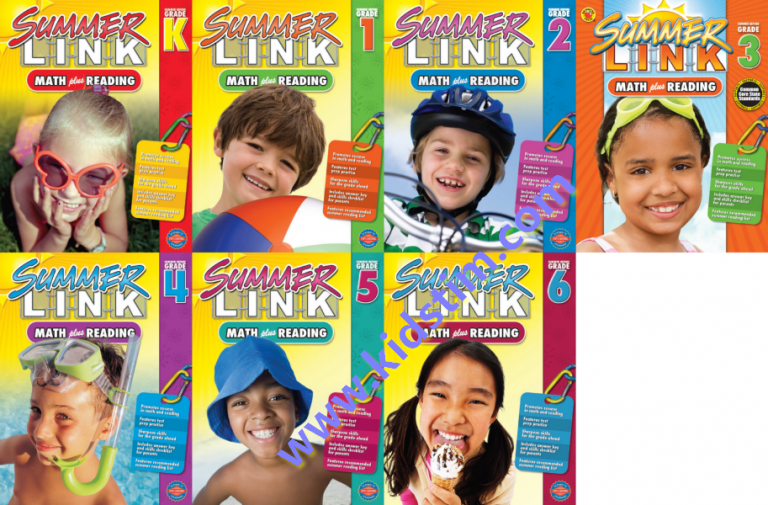summer link math and reading k-6级别 共7册-我的小孩的成长分享