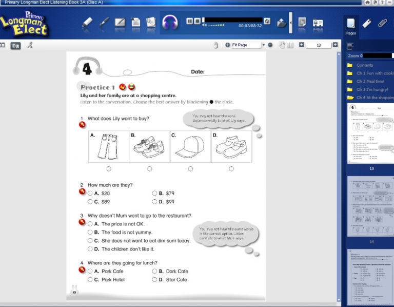 Primary Longman Elect 1A-6B 全套12级 白板软件-我的小孩的成长分享