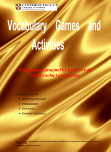 Vocabulary Games and Activities 原版PDF-我的小孩的成长分享