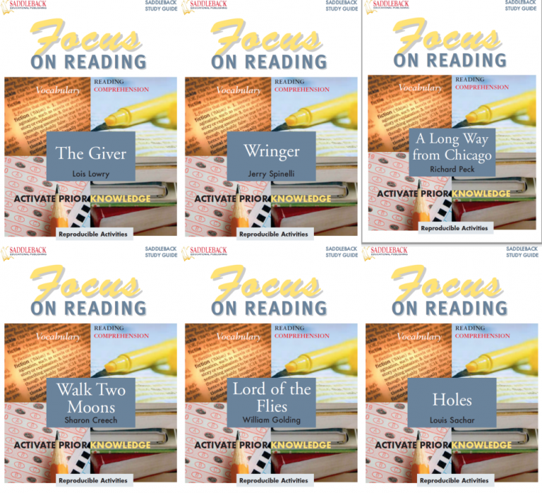 Saddleback’s Focus on Reading Study Guides 含25册PDF+24配套小说-我的小孩的成长分享