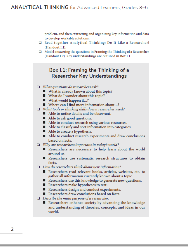 Integrated Lessons In Higher Order Thinking G3 G5 2022 