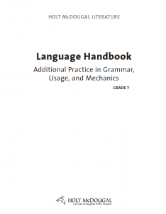 HOLT Language Handbook g6-12 含7册(其中7,9,10,11,12含答案)-我的小孩的成长分享